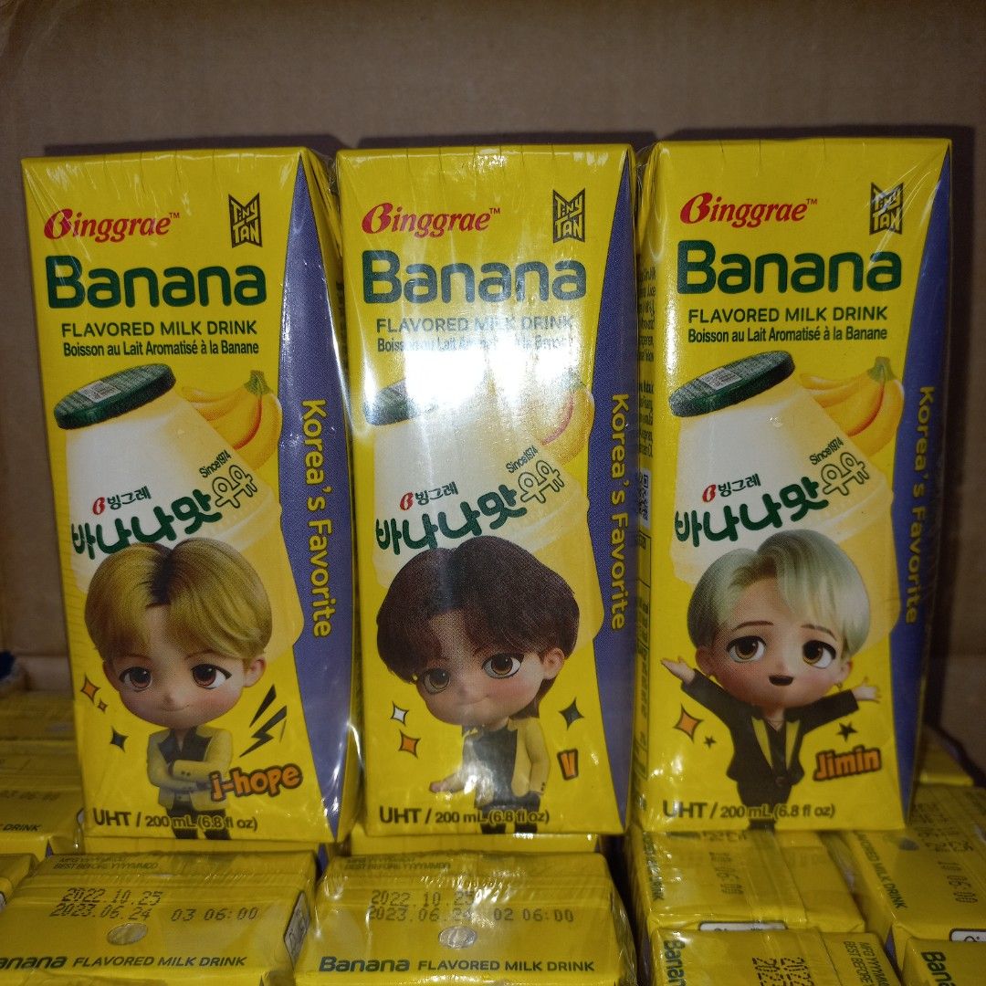 BTS Tinytan Binggrae Flavoured Milk Drink, Hobbies & Toys, Memorabilia ...