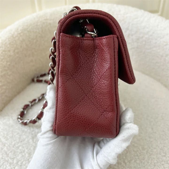 Chanel Mini Rectangle Flap in Burgundy Caviar SHW, Luxury, Bags ...