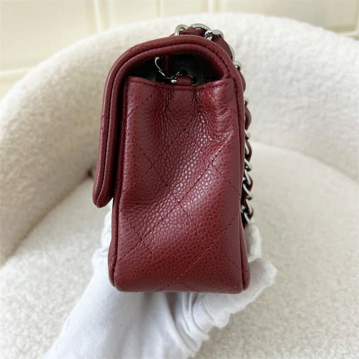 Chanel Mini Rectangle Flap In Burgundy Caviar SHW Luxury Bags chanel-mini-rectangle-flap-in-burgundy-caviar-shw-luxury-bags