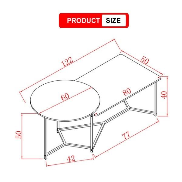 Combination Center Table round and rectangular shape, Furniture & Home ...