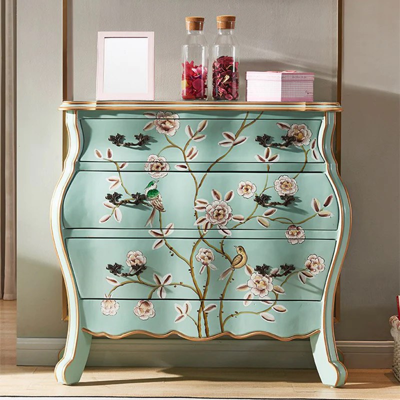 COREEN Hand Painted Storage Drawers, Furniture & Home Living, Furniture ...