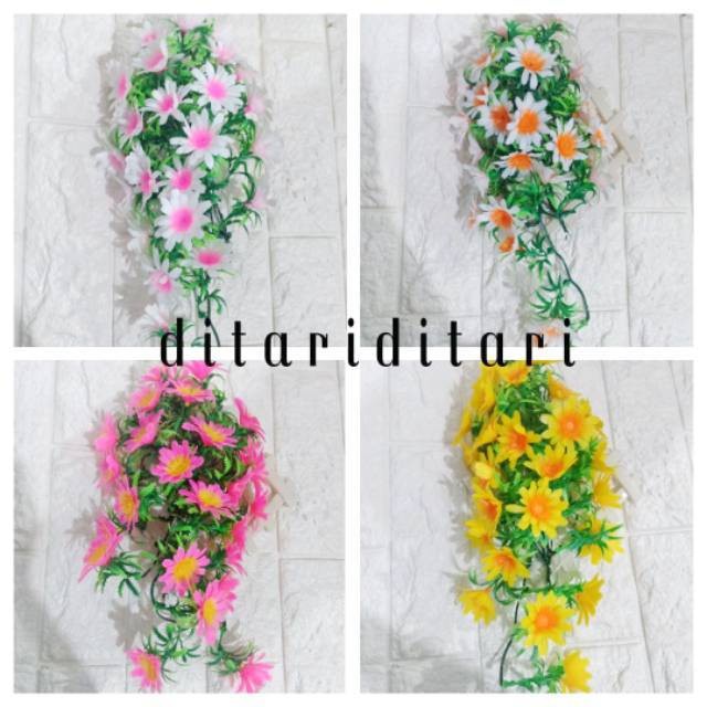 Daun Rambat JUNTAI BUNGA PLASTIK ARTIFICIAL BUNGA PALSU BUNGA GANTUNG ...