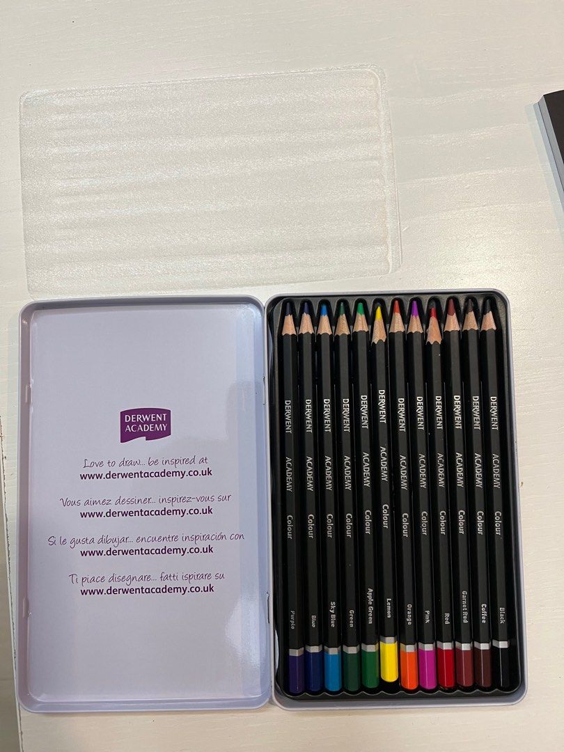 Derwent Academy Colour Pencils, 12 colours, Hobbies & Toys, Stationery & Craft, Stationery ...