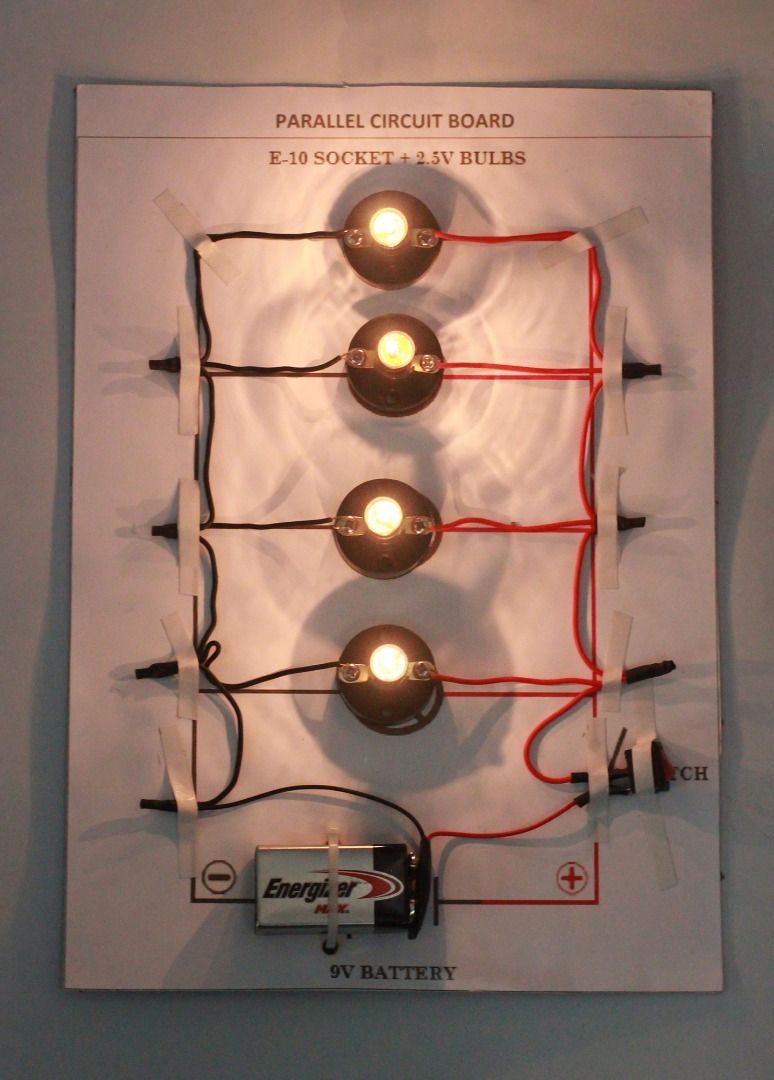 DIY PARALLEL CIRCUIT BOARD FOR EXPERIMENT SCIENCE EDUCATIONAL PROJECT ...