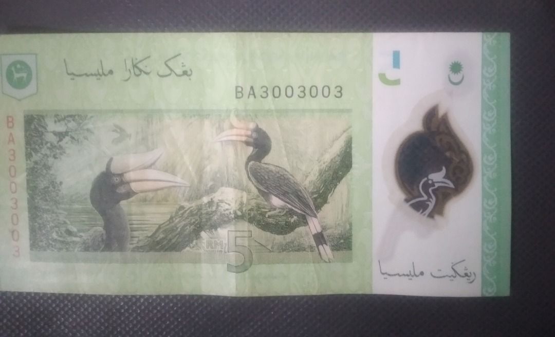 Duit RM5 prefix BA3003003, Hobbies & Toys, Collectibles & Memorabilia ...
