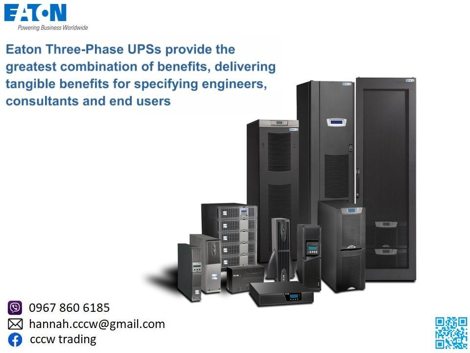 Eaton three-phase UPS 9355: 10-30 kVA, 200-1200 kVA, 93E: 20-60 kVA ...