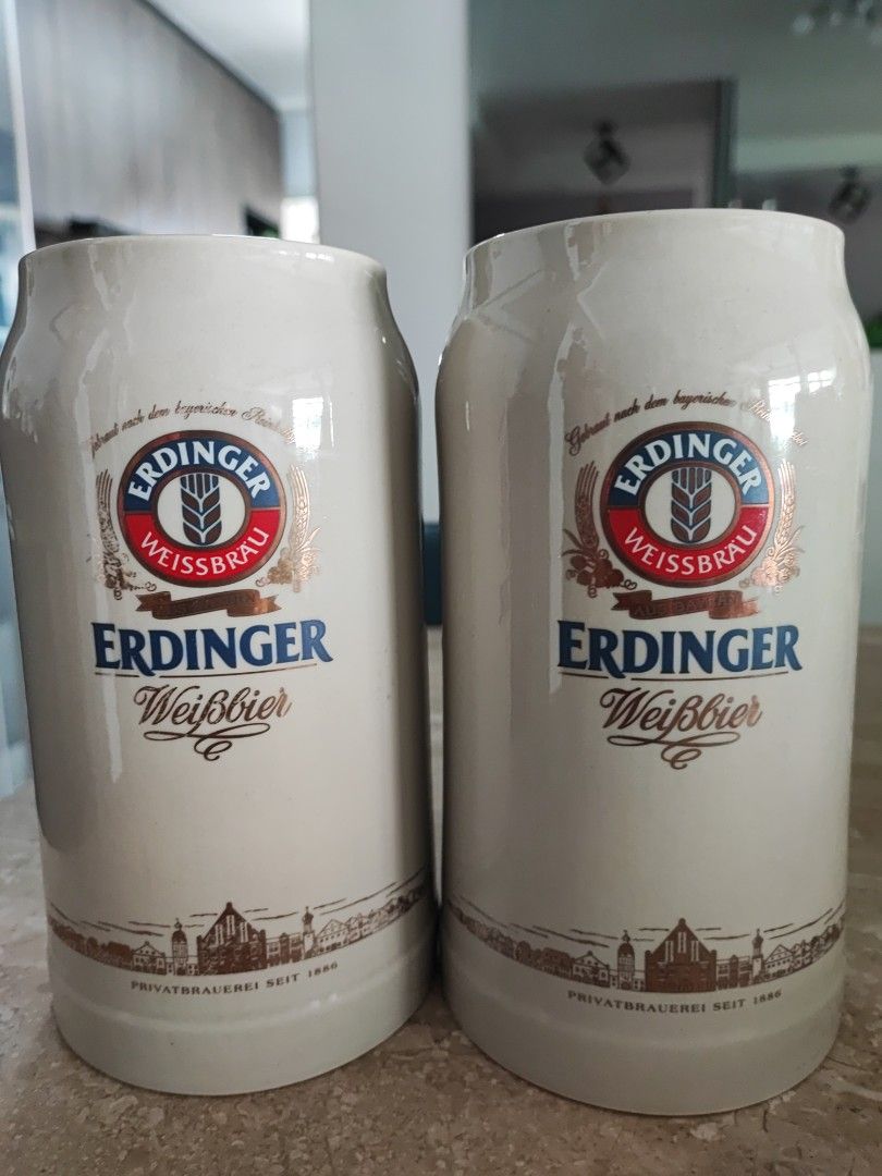 Erdinger 1L Mugs, Furniture & Home Living, Kitchenware & Tableware ...