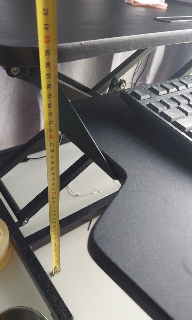 Ergonomic adjustable standing sitting desk extender, Furniture & Home ...