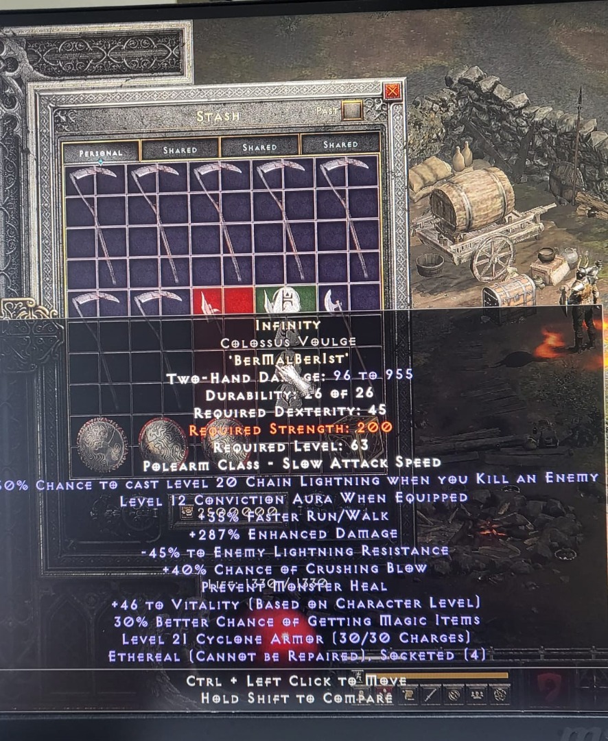 Eth Infinity Colossus Voulge (Non-Ladder) Diablo 2 Resurrected (Desktop ...