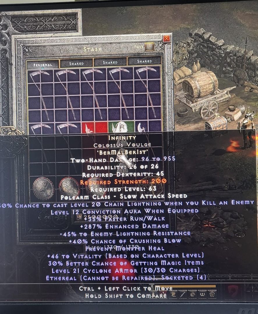 Eth Infinity Colossus Voulge (Non-Ladder) Diablo 2 Resurrected (Desktop ...