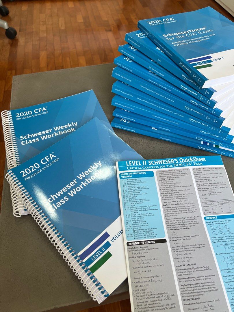 [FULL SET] CFA Level 2 Kaplan Schweser 2020 Textbook Notes, Hobbies ...