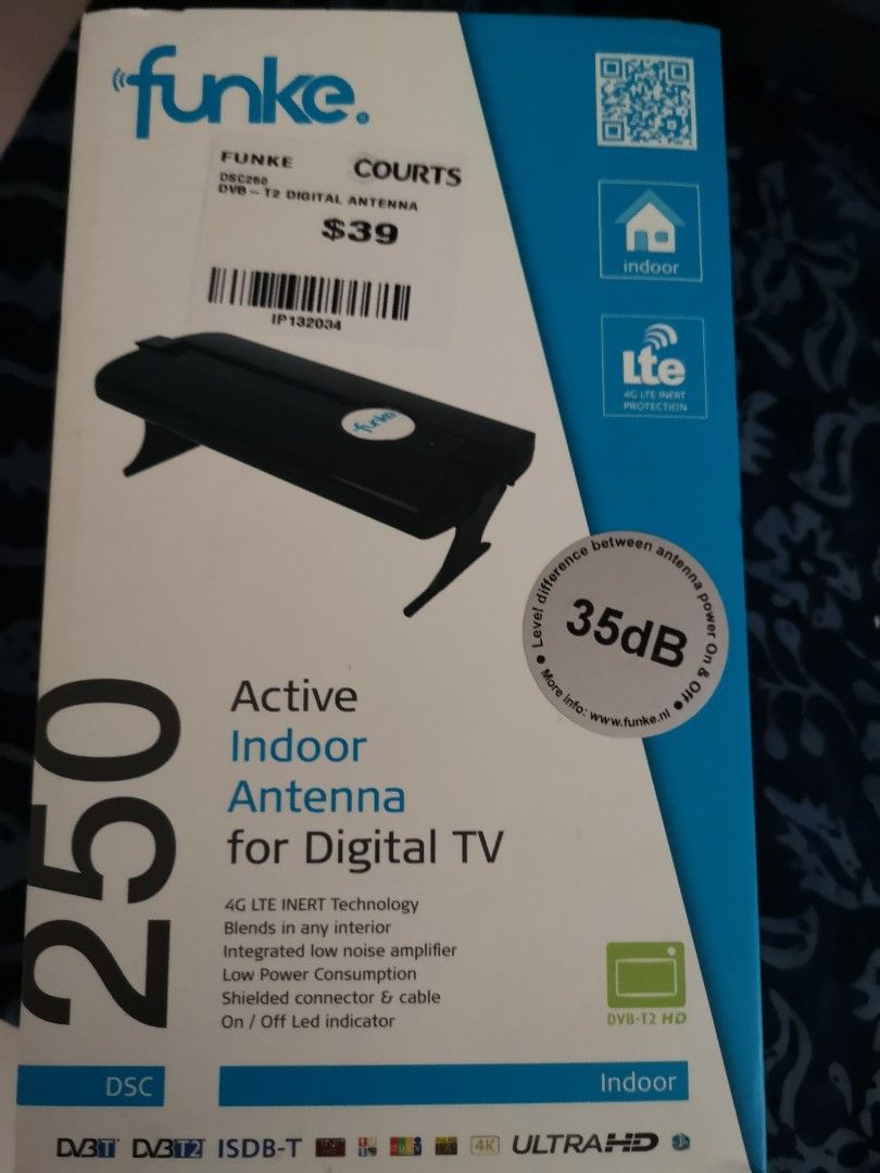 Furke active indoor antenna, TV & Home Appliances, TV & Entertainment ...