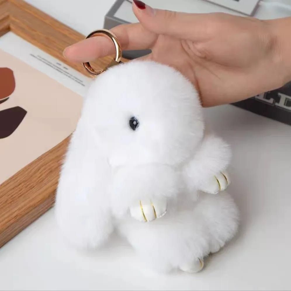 Furry Bunny W Free Name Keychain Add On, Hobbies & Toys, Stationery ...