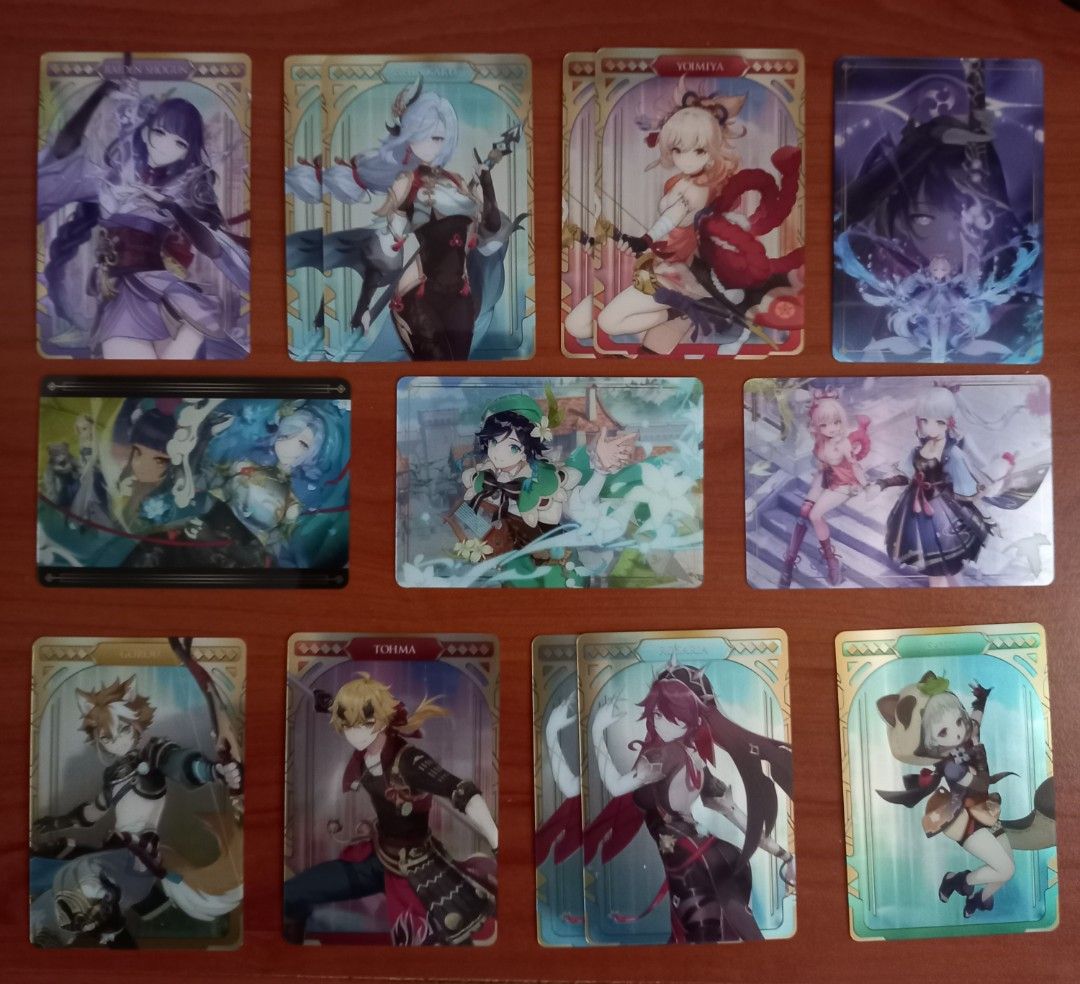 Genshin Impact Metal Cards Vol 2 Raiden Shenhe Yoimiya Visual Gorou ...