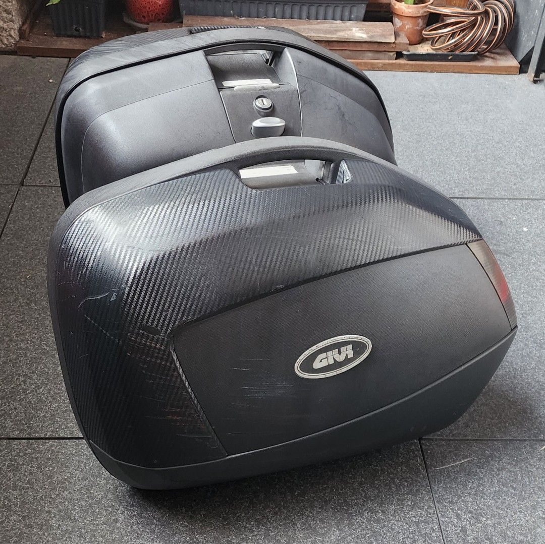 Givi V35 side panniers box, Motorcycles, Motorcycle Accessories on ...