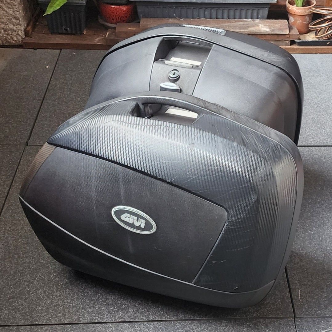 Givi V35 side panniers box, Motorcycles, Motorcycle Accessories on ...