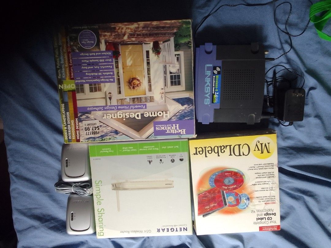 Hard drive, RAM, router/modem, extenders, scanner printer and old ...