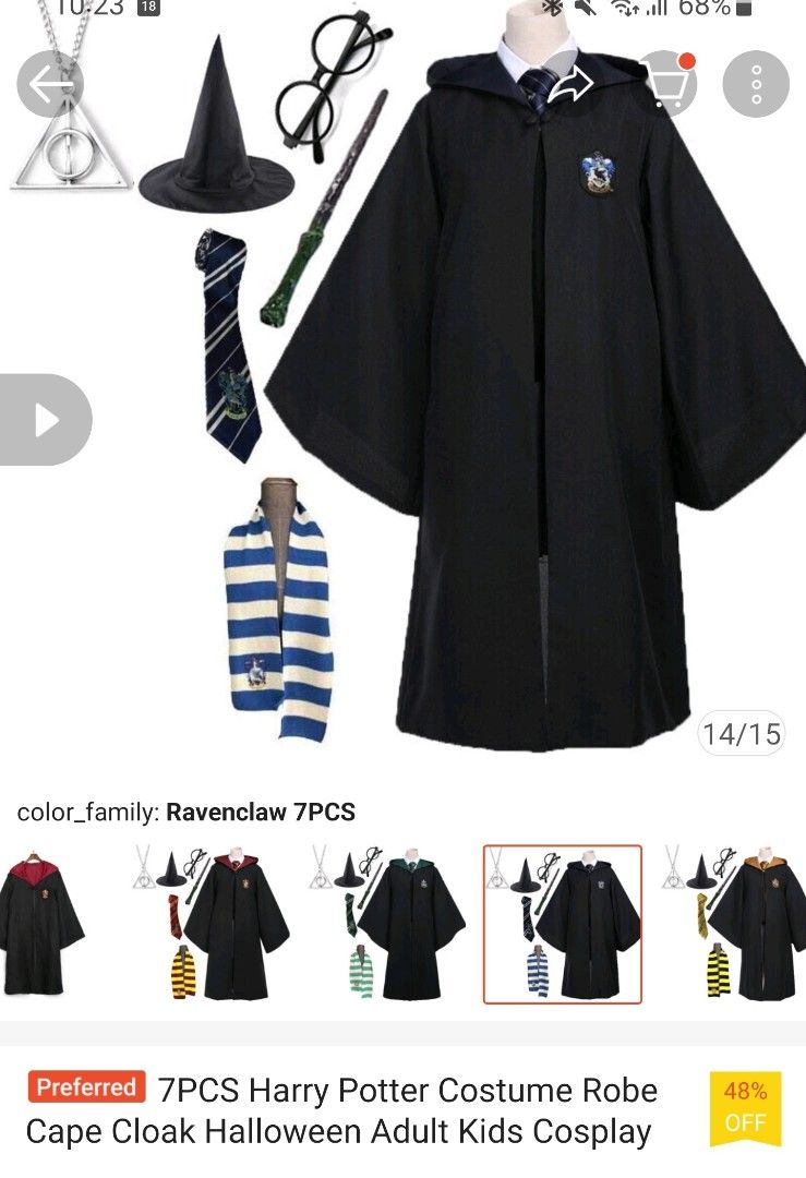 Harry Potter cosplay full set, Men's Fashion, Activewear on Carousell
