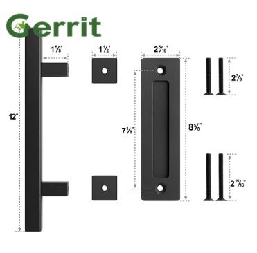Heavy Duty Industry Style Sliding Barn Doors Pull Handle Gates Garages ...