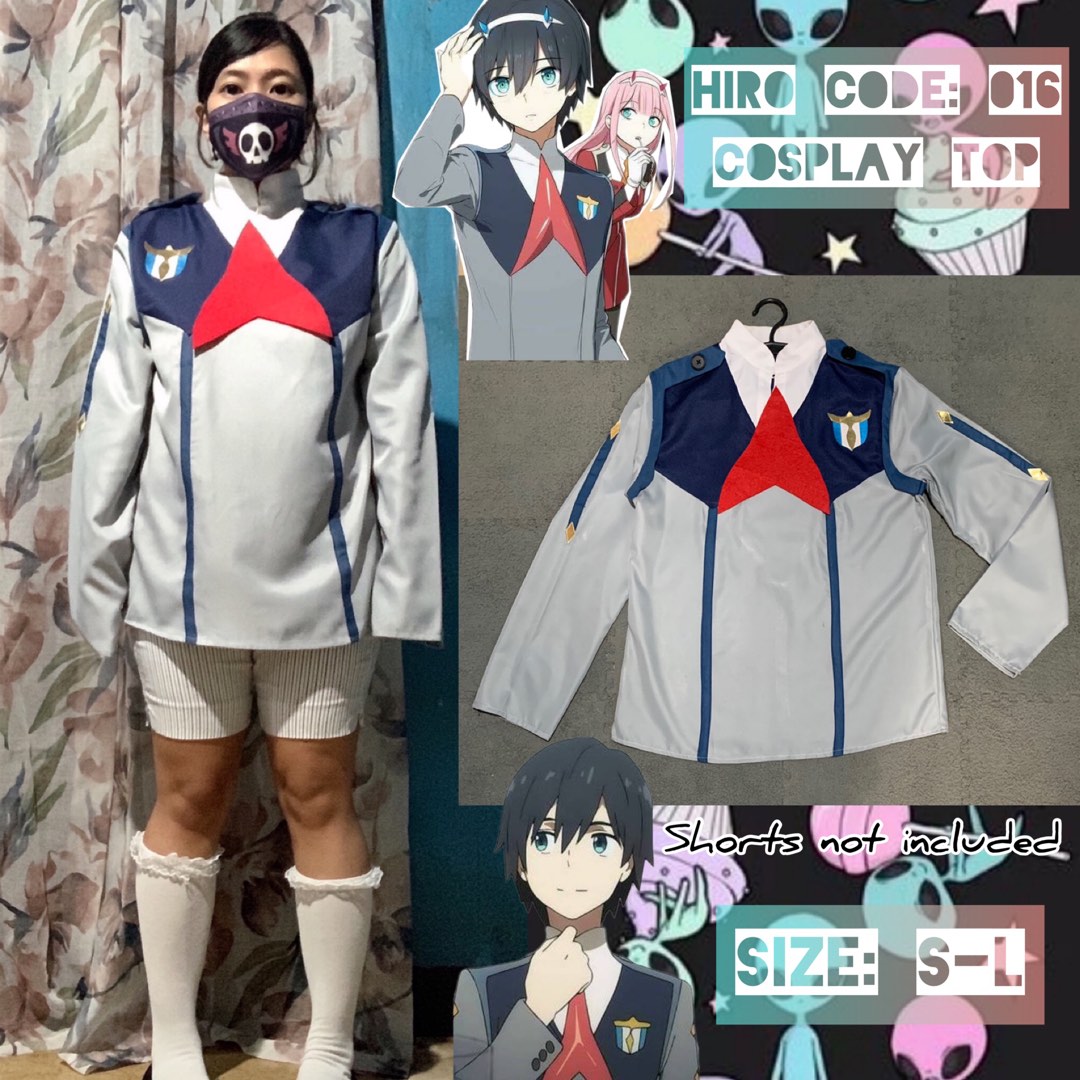 Hiro Code: 016 Darling in Franxx Cosplay Top, Men's Fashion, Tops ...