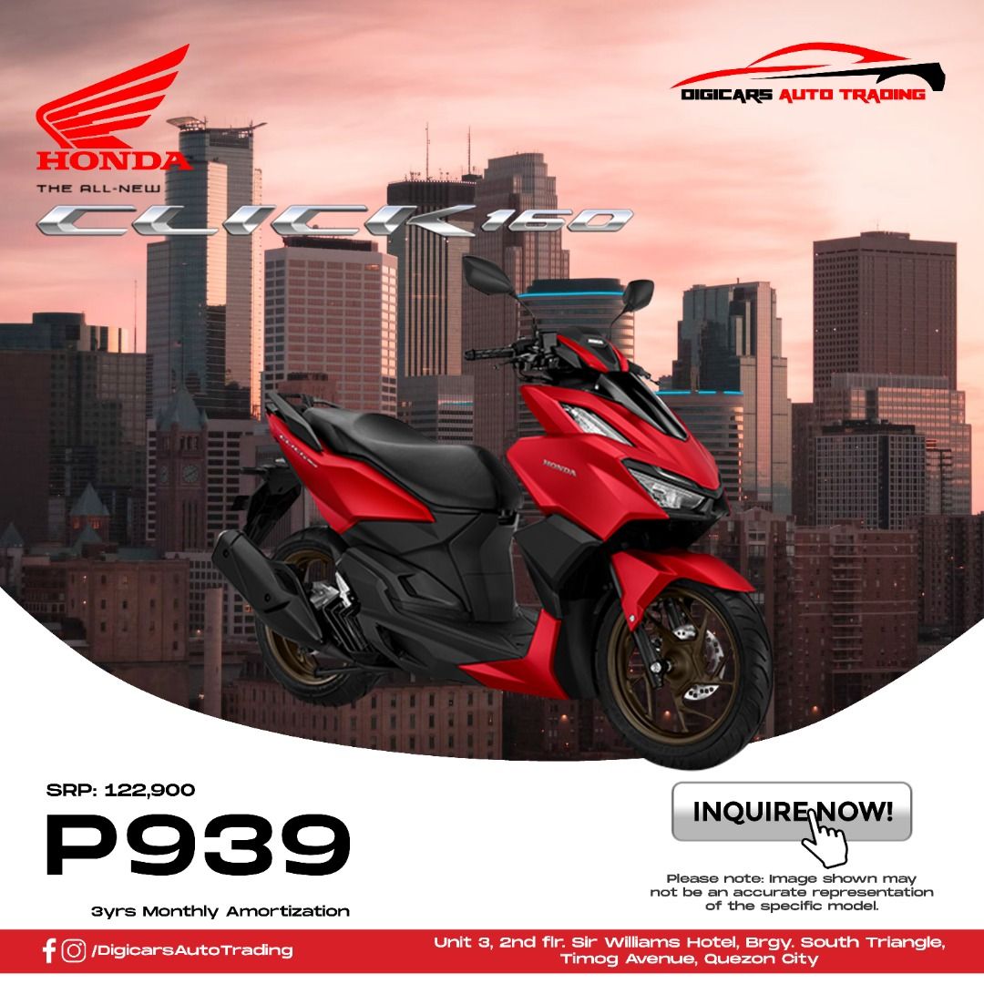 HONDA CLICK160, Motorbikes, Motorbikes for Sale on Carousell