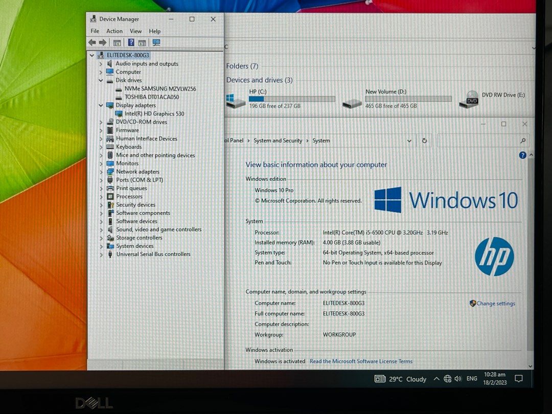HP Business Office WFH School HBL Essential Desktop Computer PC budget ...