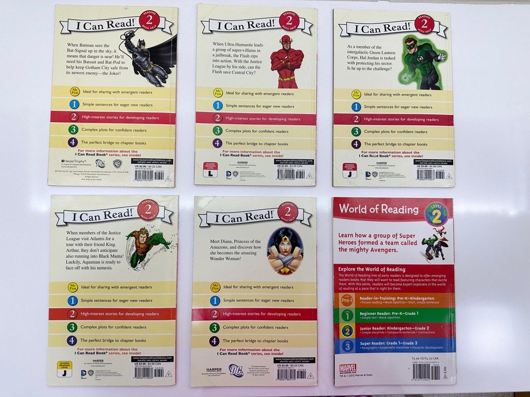 I Can Read | World of Reading | DC Heros | Marvel Avengers (Level 2 ...