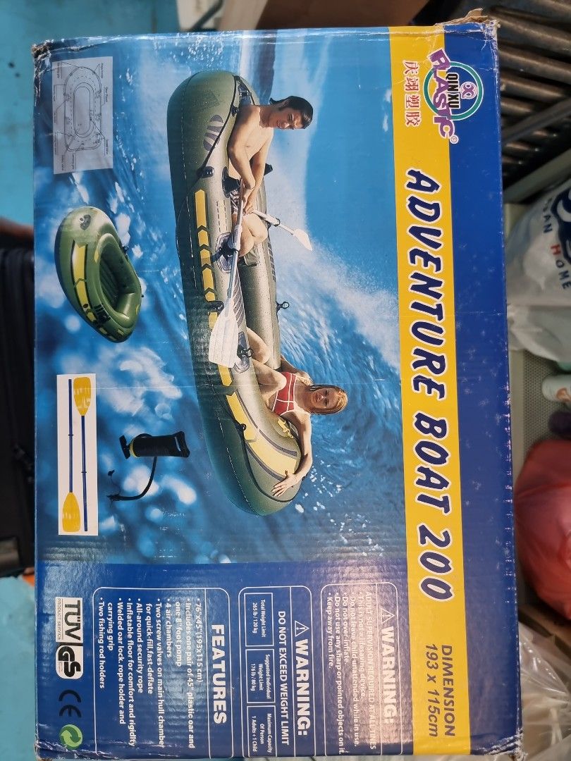 Inflatable adventure boat, Hobbies & Toys, Toys & Games on Carousell