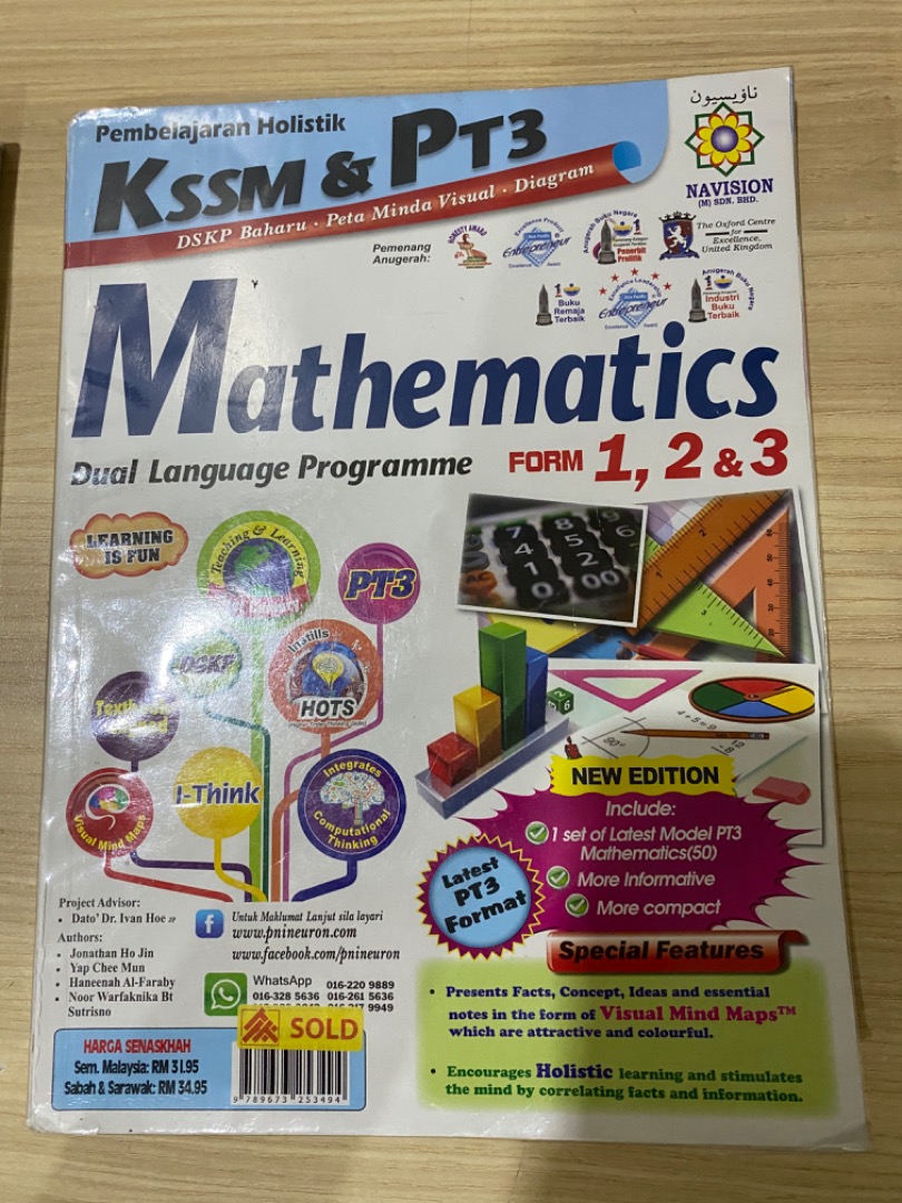 KSSM & PT3 Mathematics dual language, Hobbies & Toys, Books & Magazines ...