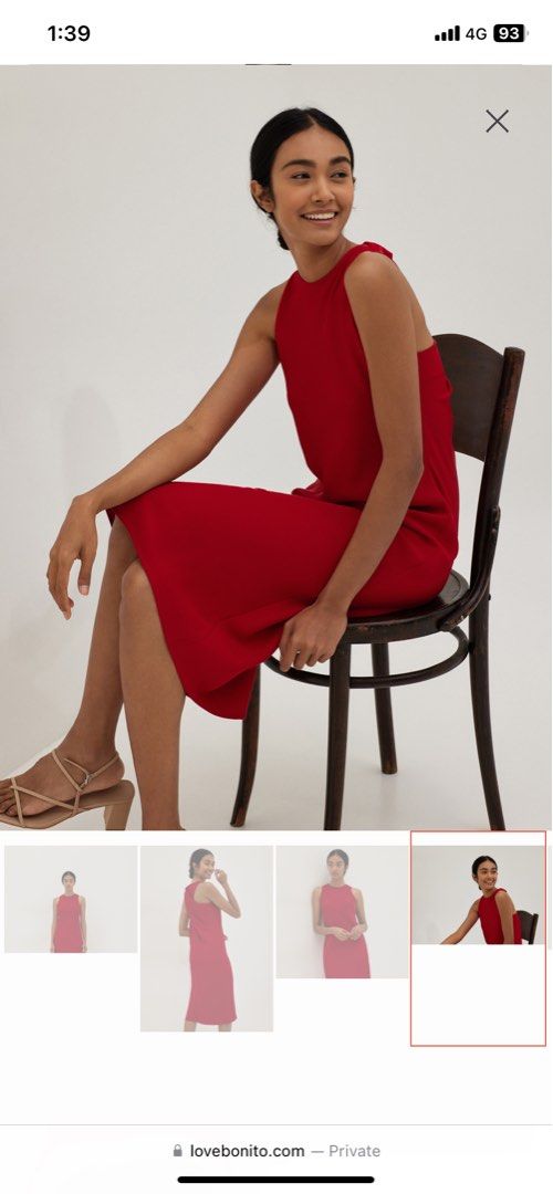 LB Leonora Back Drape Column Dress, Women's Fashion, Dresses & Sets ...
