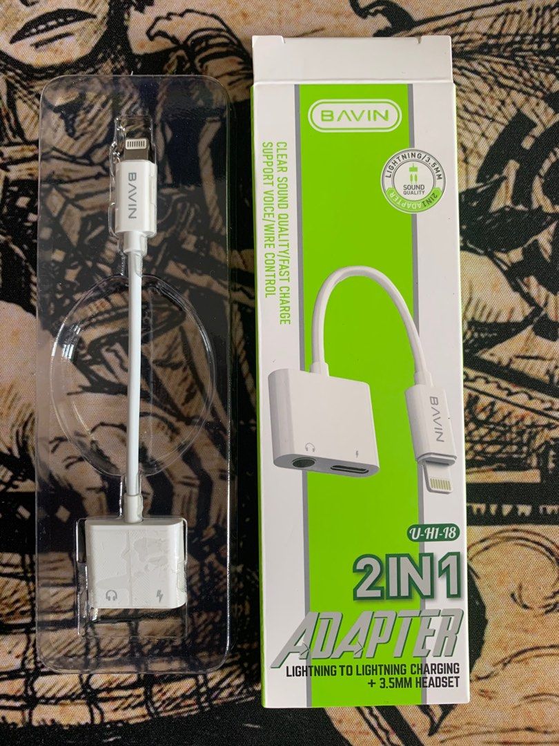 Lightning 2in1 adapter, Audio, Portable Audio Accessories on Carousell