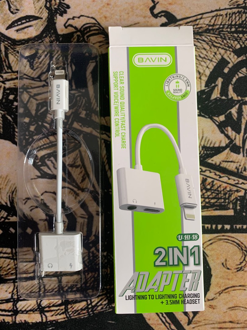 Lightning 2in1 adapter, Audio, Portable Audio Accessories on Carousell
