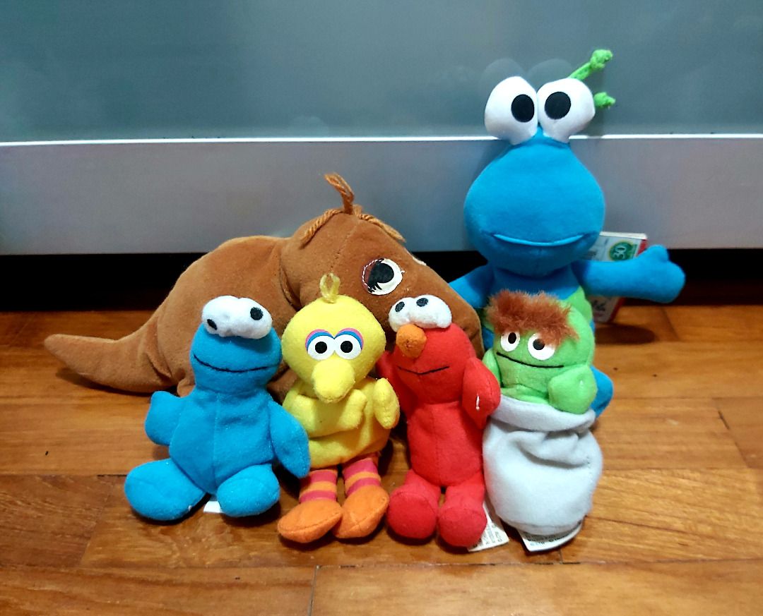 Limited edition stuffed plush toy sets beanie Sesame Street Monsters ...