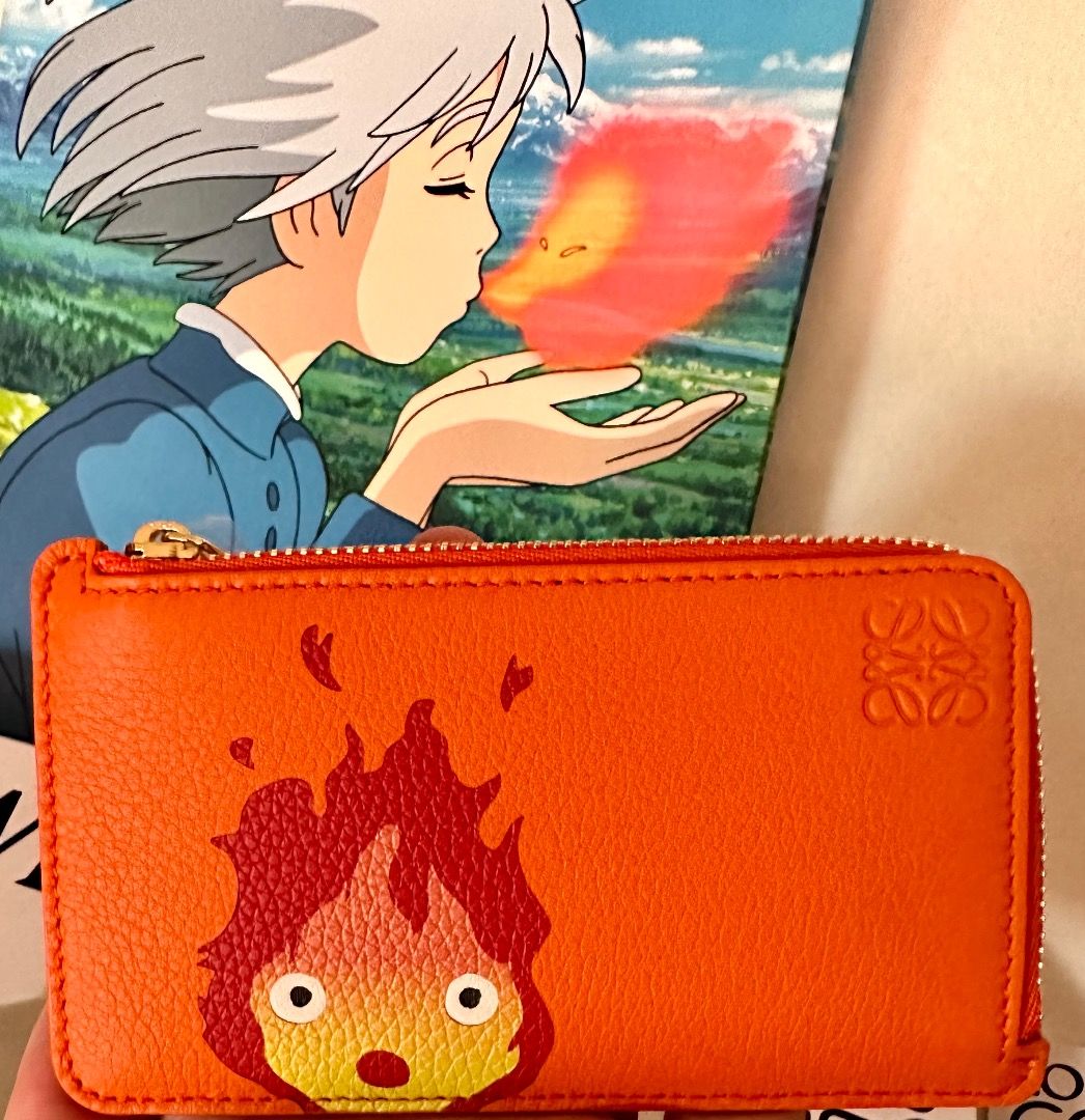 Loewe x Howls' Moving Castle Calcifer coin cardholder, Luxury, Bags ...