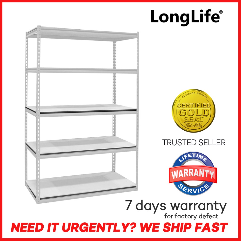 LONGLIFE SR5-341472 5 Layer/4 Tier Boltless Adjustable Rack with ...