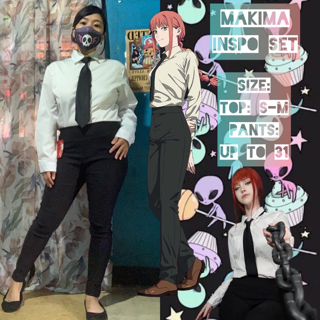 Makima Cosplay Inspo Set, Women's Fashion, Dresses & Sets, Sets or ...