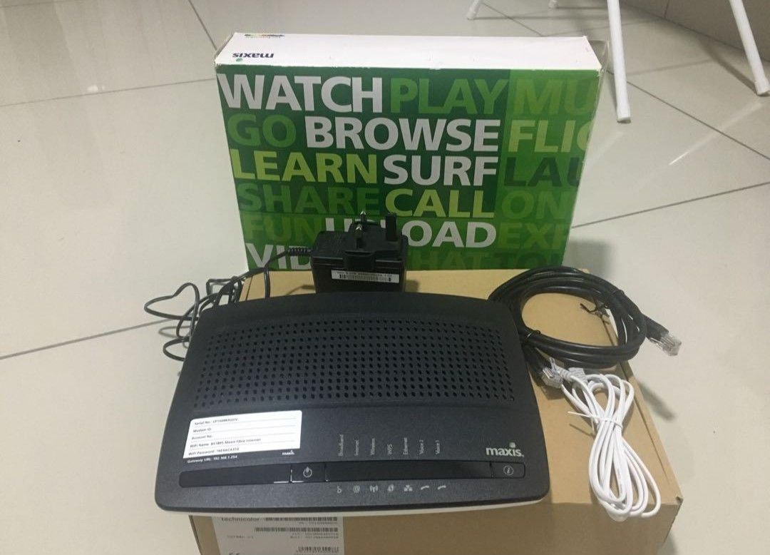 Maxis Technicolor Modem Router Model TG784nv3, Computers & Tech, Parts ...