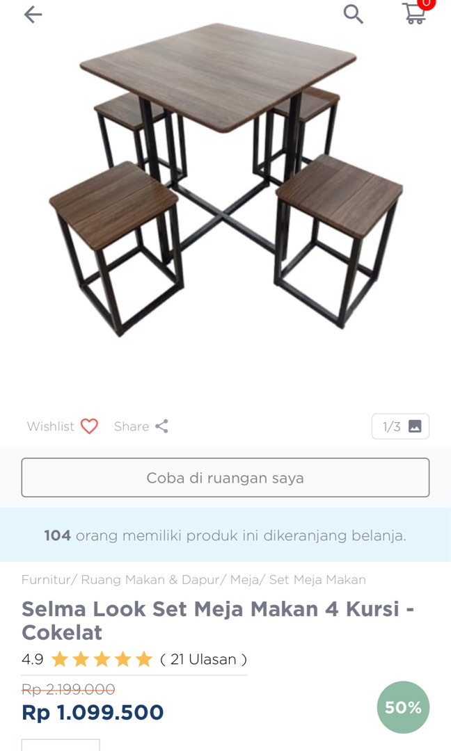 Meja makan barang informa, Properti, Dijual di Carousell