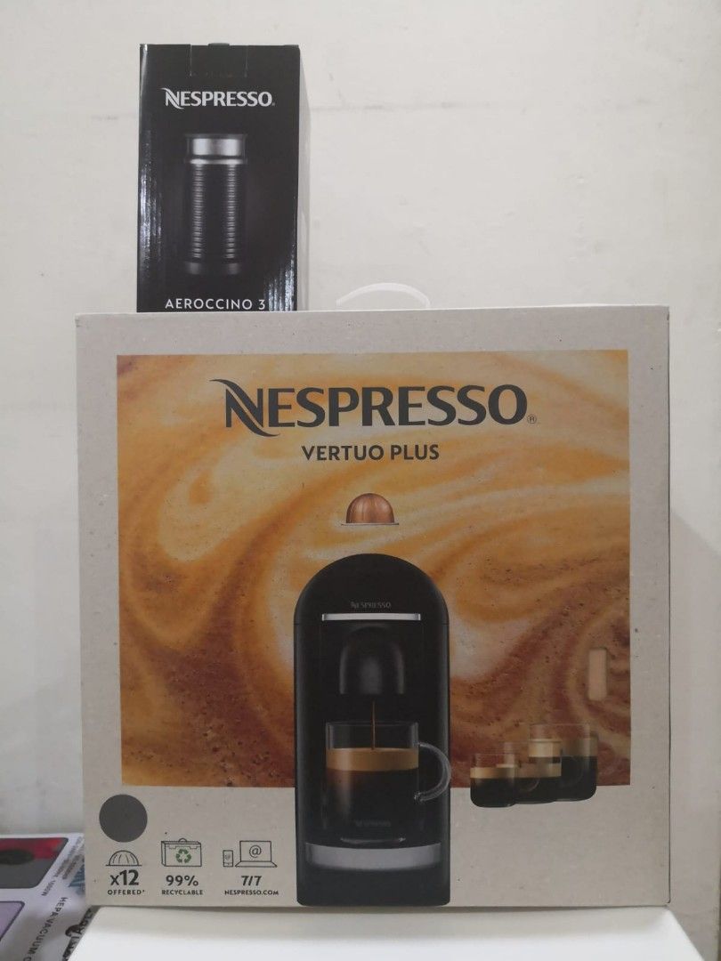 Nespresso Vertuo Plus with Aeroccino 3, TV & Home Appliances, Kitchen ...