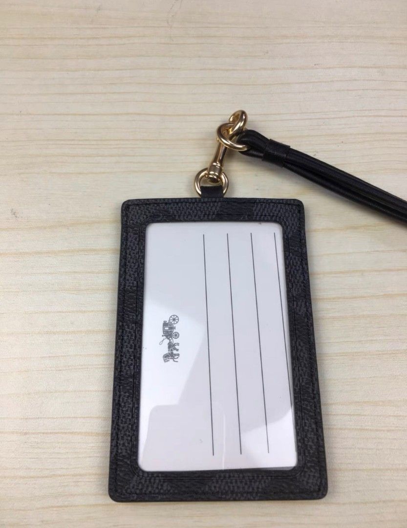 NEW Coach Signature black lanyard |lanyard hitam | coach klasik, Women ...