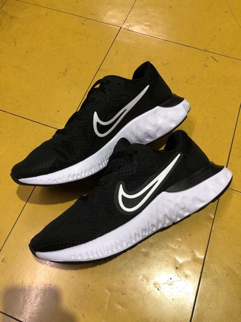 Nike Renew Run 2 Mens Road Running Shoe Black/White(27.5 cm), Men's ...