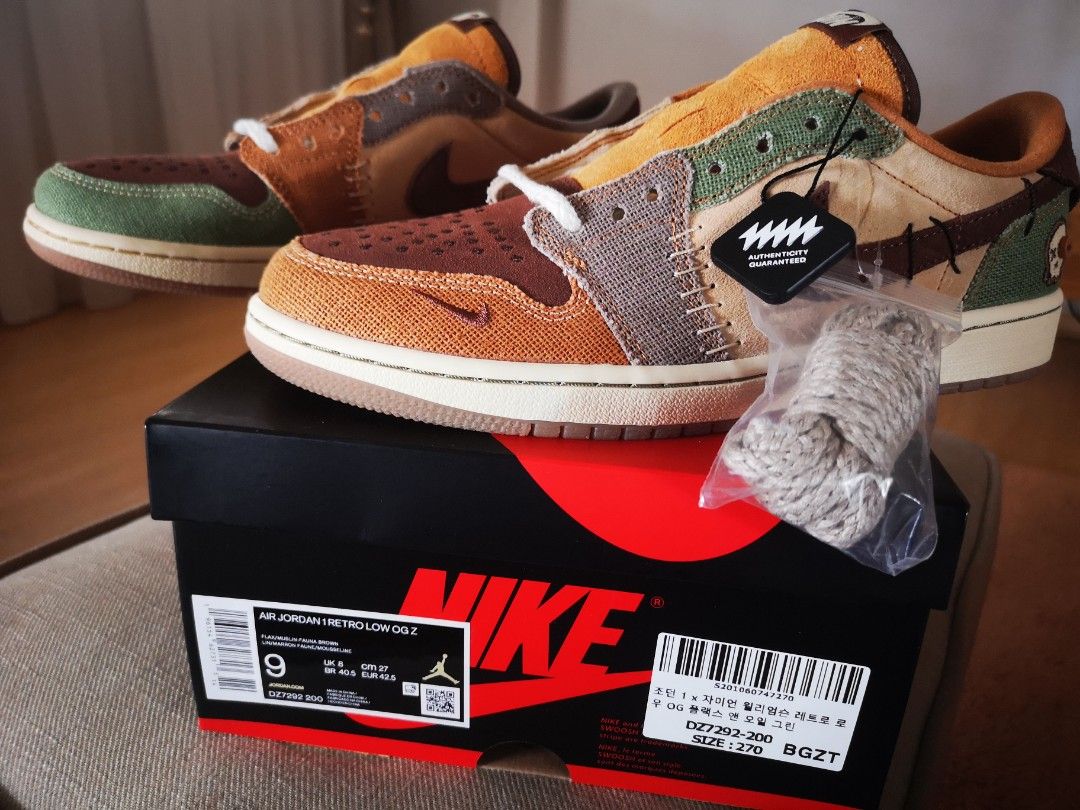 Nike Zion Williamson x Air Jordan 1 Retro Low OG Voodoo, Men's Fashion ...