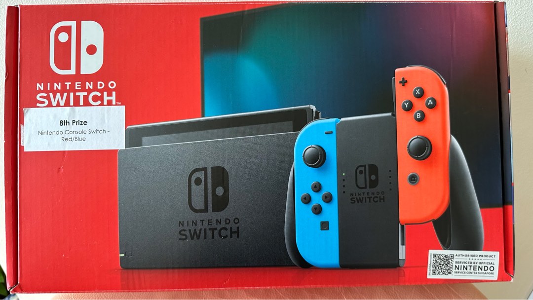 Nintendo Switch Neon Blue Neon Red, Video Gaming, Video Game Consoles ...