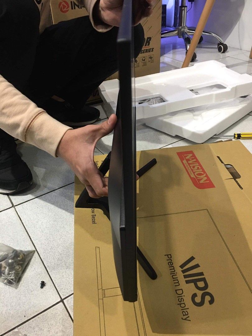 Nvision 21.5" IPS Panel 75Hz LED Monitor Narrow Bezel FHD VGA HDMI ...