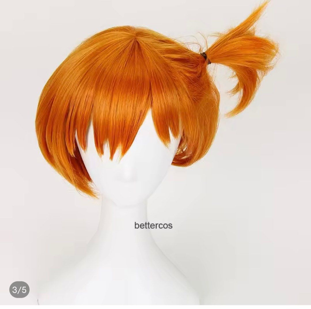 Orange wig - Pokémon character Misty, Women's Fashion, Watches ...