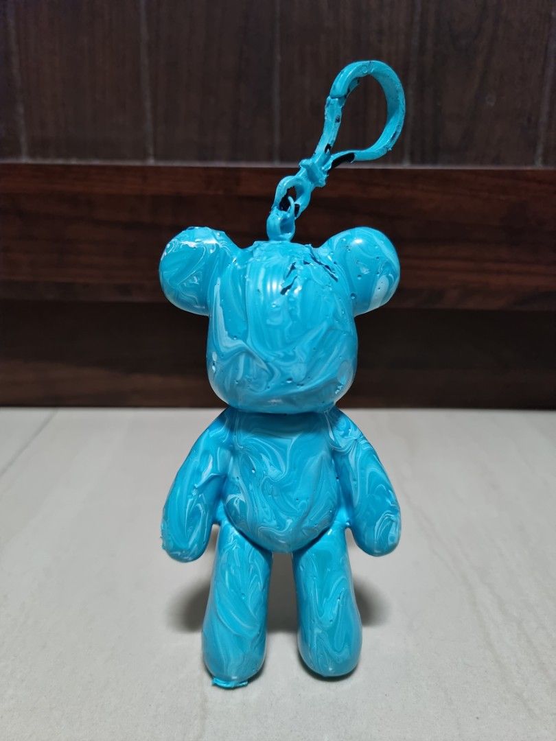 Painted blue bearbrick, Hobbies & Toys, Toys & Games on Carousell