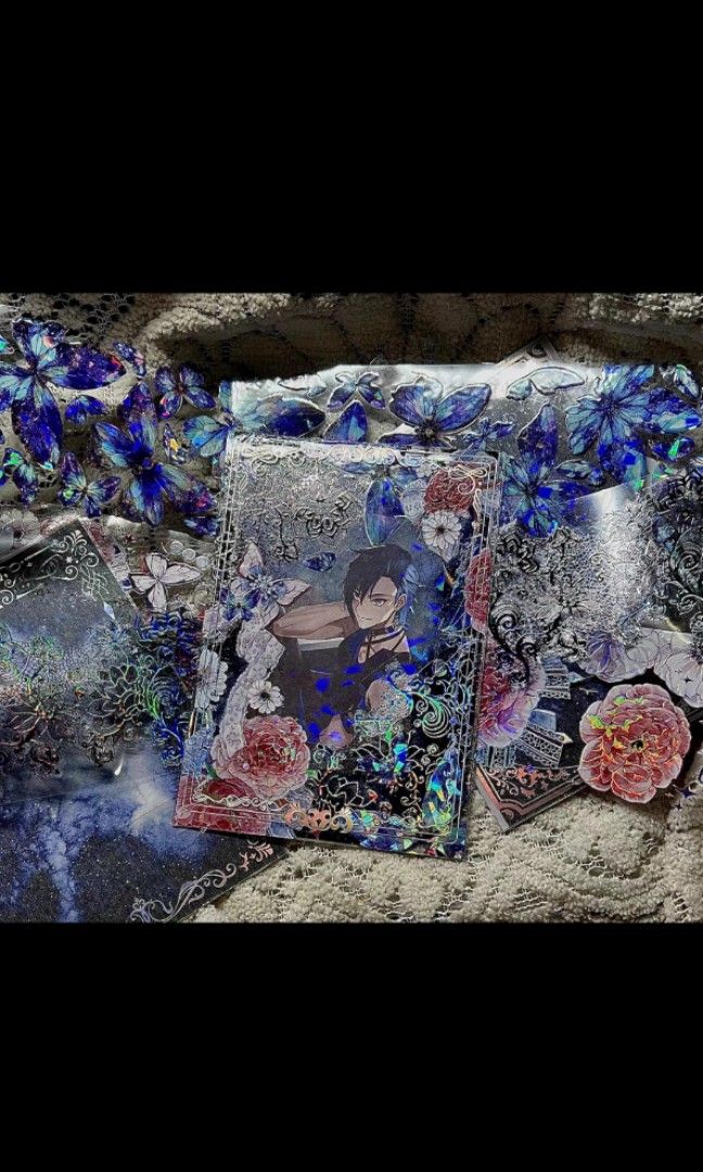 Photocards Holographic DESIGN borders plastic for anime/ Korean / Kpop ...