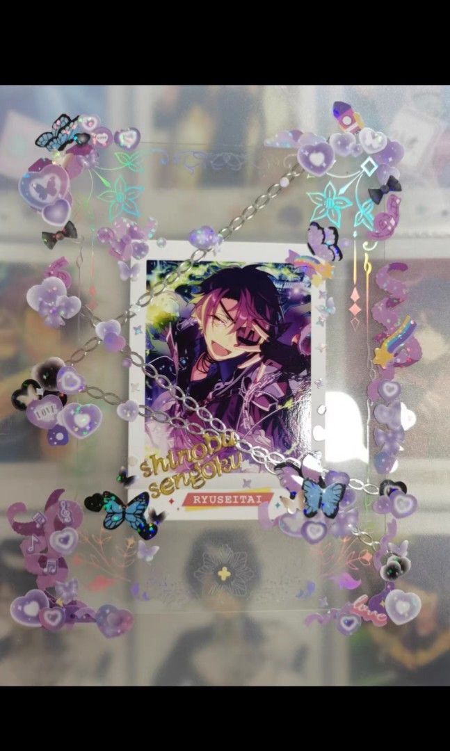 Photocards Holographic DESIGN borders plastic for anime/ Korean / Kpop ...