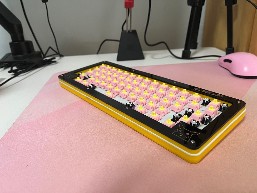Pikachu60 Custom Acrylic Stack Keyboard, Computers & Tech, Parts ...
