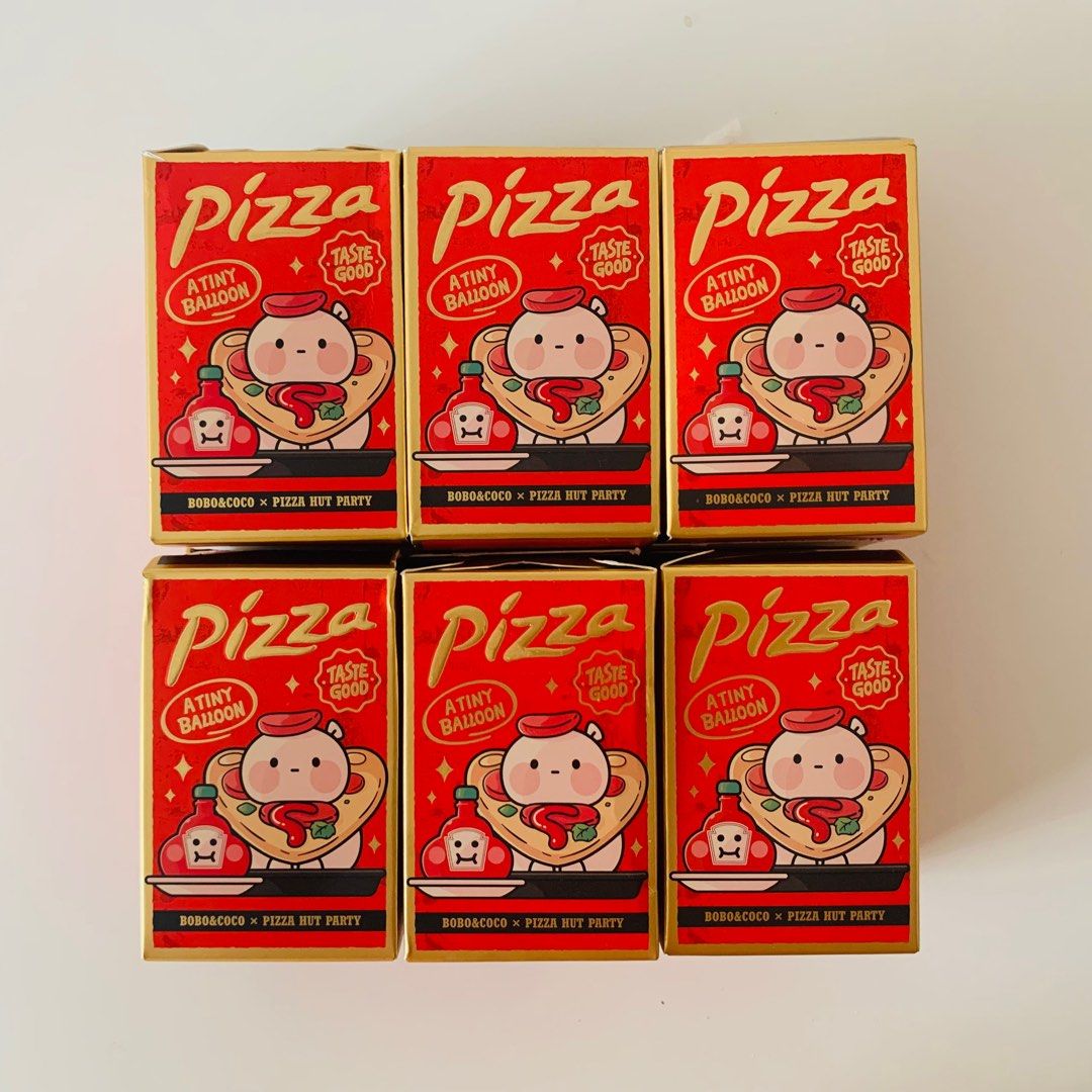 popmart bobo & coco limited edition sealed pizza hut party ...